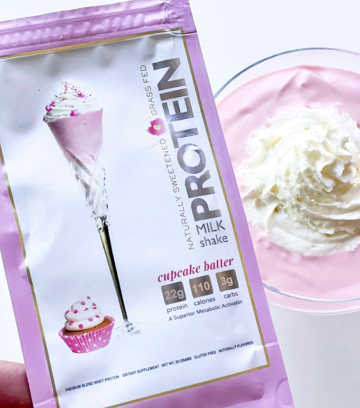 Keto- Friendly Cupcake Shake – Protein Milkshake